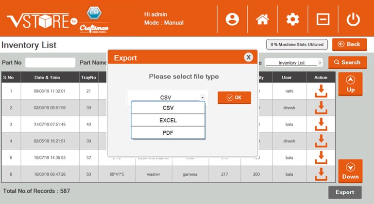 VSTORE Storage Solution - Vertical lift Module System